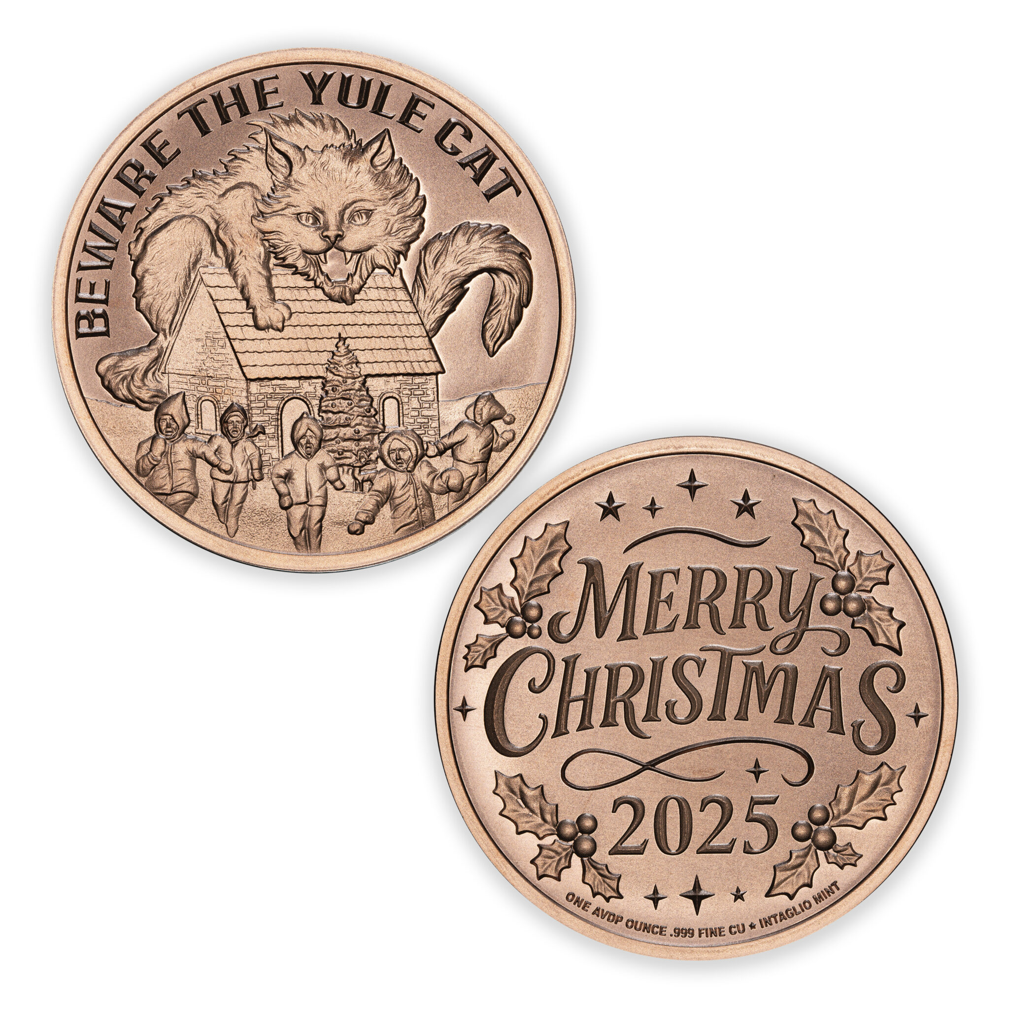 2025 HOLIDAY COLLECTION - YULE CAT | Intaglio Copper